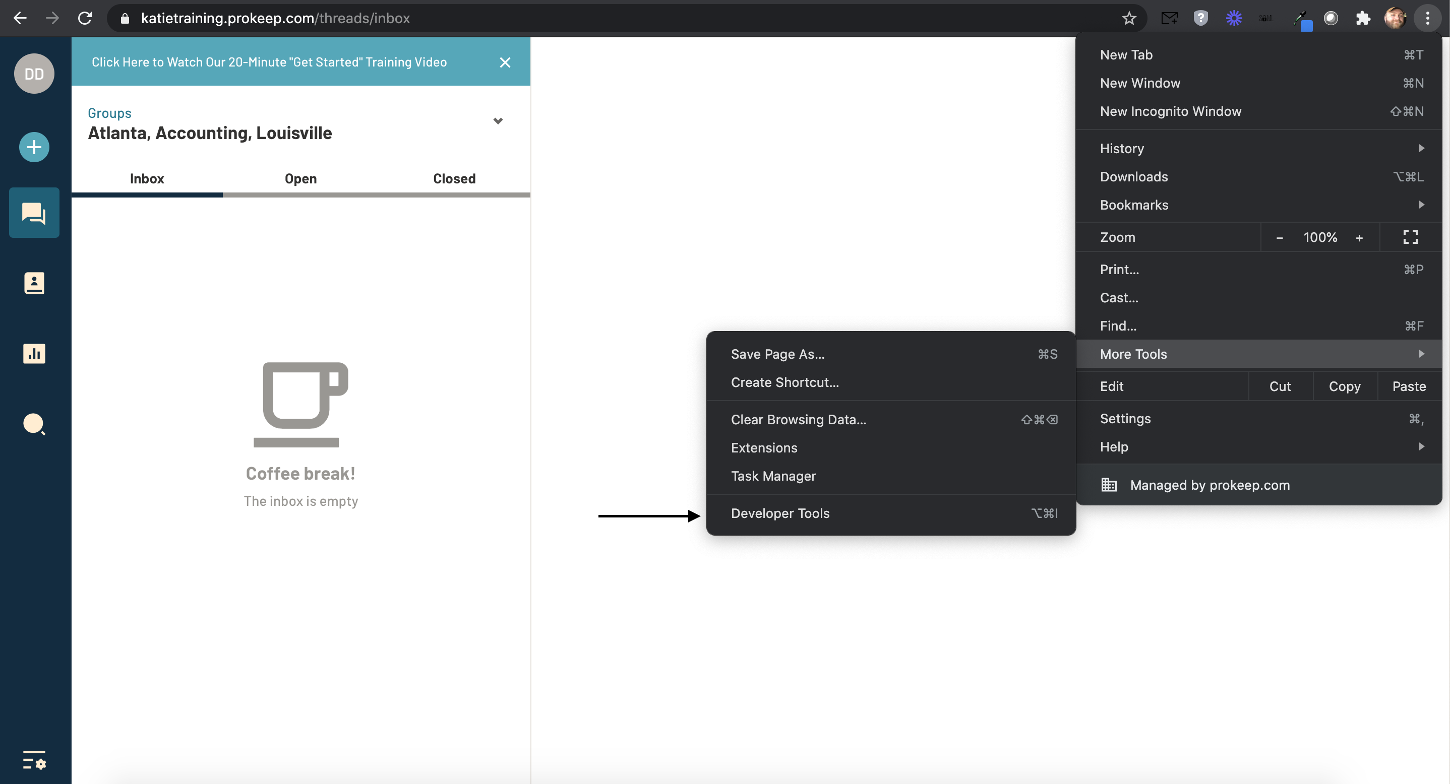 Capturing Error Logs - Google Chrome